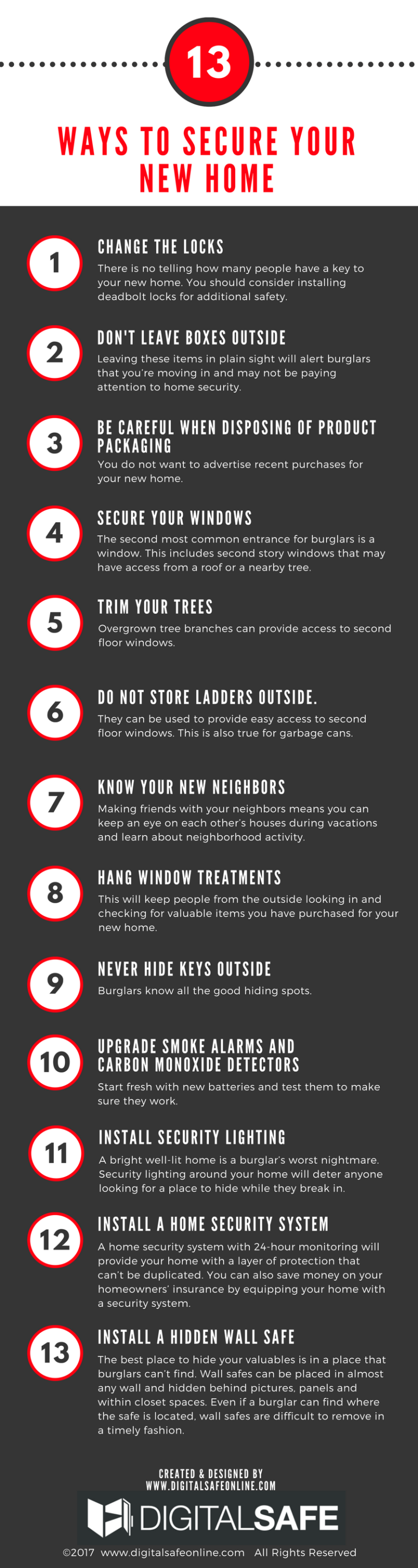 13 Ways to Secure Your Home Infographic | DigitalSafe Online